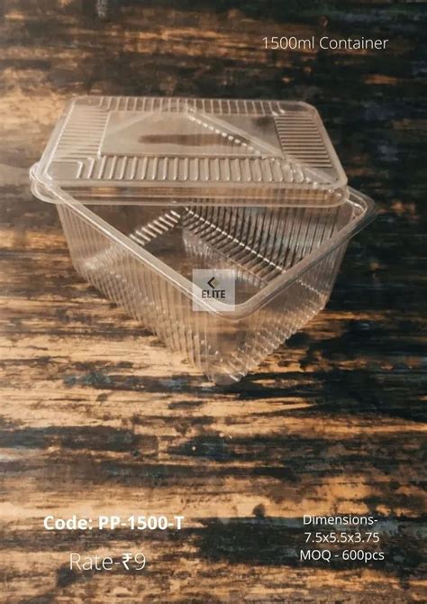 Polypropylene 1500 Ml Pp Container At ₹ 9 Piece In New Delhi Id 26432162655