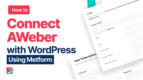 How To Integrate Aweber With Wordpress Form Using Metform Youtube