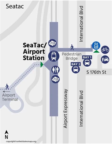 Seatac Airport Map Seattle Tacoma Airport Map Terminals
