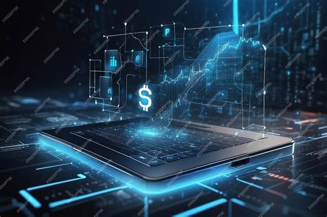 Premium Photo Fintech Icon On Abstract Financial Technology Background Represent Blockchain