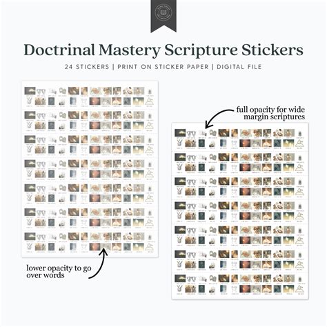 New Testament Doctrinal Mastery Scripture Stickers Pdf Download