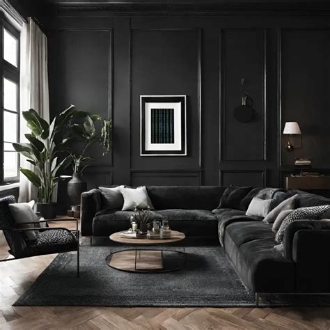 Black Living Room Photos