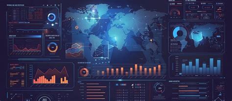 Premium Photo Dashboard Ui Modern Presentation With Data Graphs And Hud Diagrams Clean And