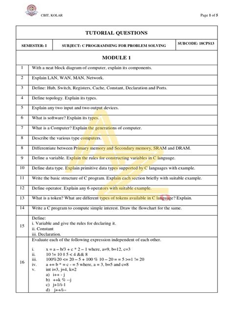 Cpps Qbazdocuments In Pdf Matrix Mathematics C Programming