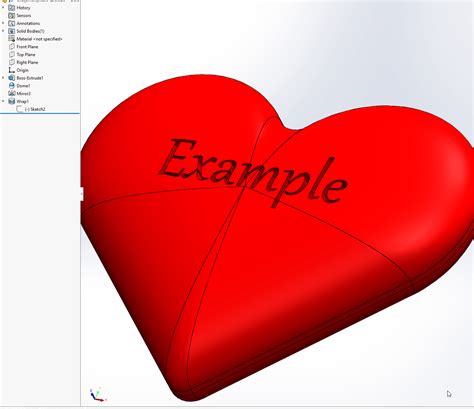 extrude text from wrapped deboss r solidworks