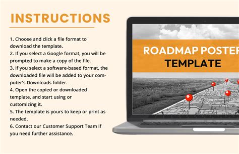Roadmap Poster Template In PDF PPT Google Slides Apple Keynote Download Template Net