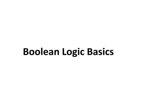 Boolean Algebra Pptx