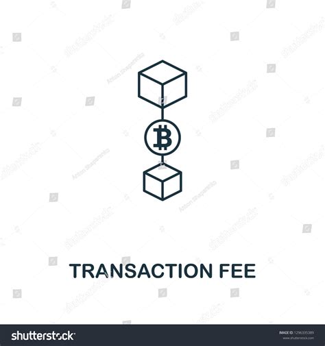 Transaction Fee Outline Icon Thin Line Stock Vector Royalty Free