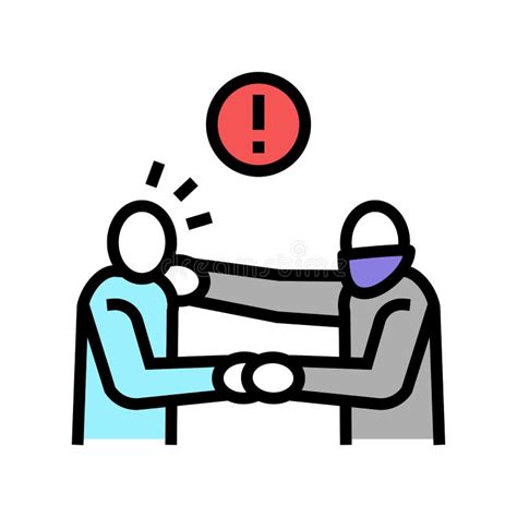 Violent Crime Color Icon Vector Illustration Stock Vector