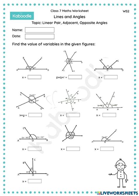 2 angle pair relationships kuta software worksheets library