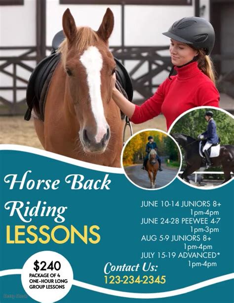 Horse Riding Flyer Template Postermywall