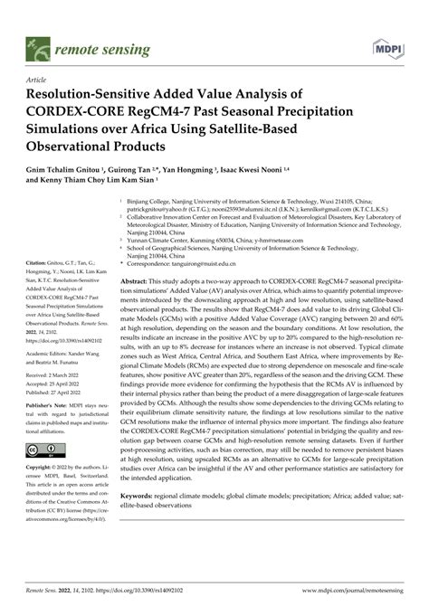 Pdf Resolution Sensitive Added Value Analysis Of Cordex Core Regcm4 7 Past Seasonal