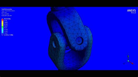 Ansys Workbench Transient Structural Fea Of A Universal Joint Youtube