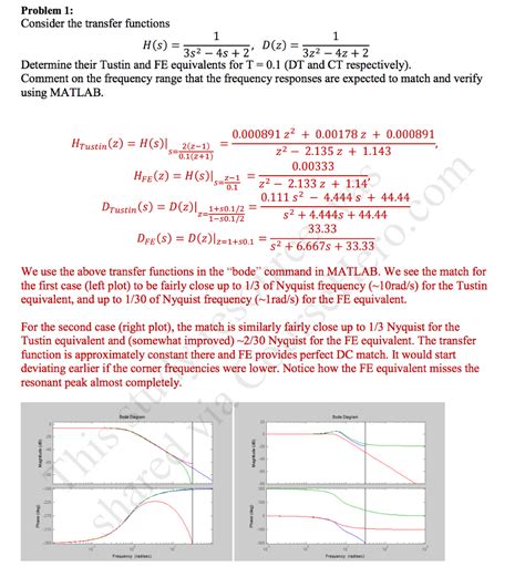Solved Can You Explain This Solution And Provide The Matlab