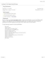 Configure Switch IP Settings PM Lab Report Configure Switch IP