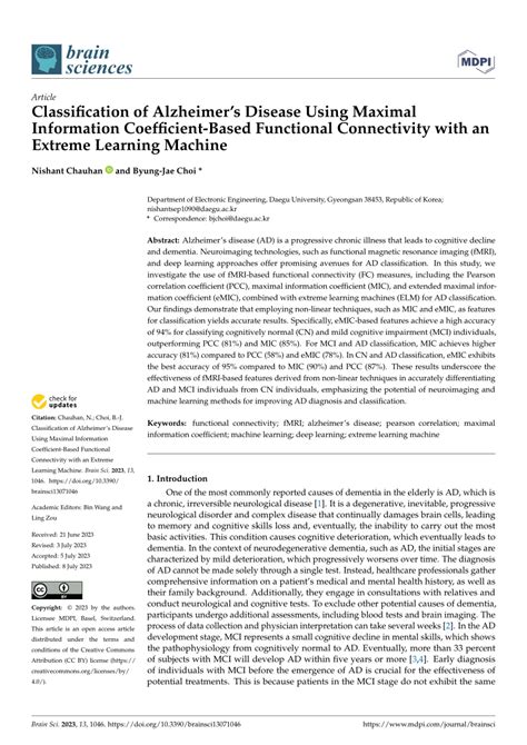 pdf classification of alzheimer s disease using maximal information