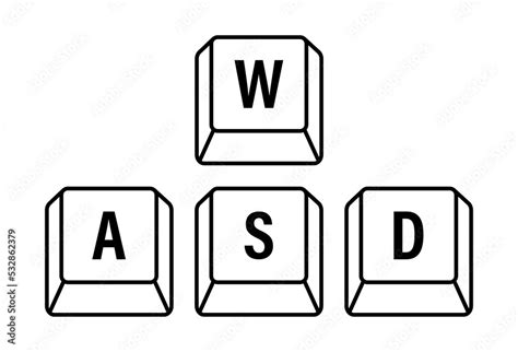 Wasd Computer Keyboard Buttons Desktop Interface Web Icon Gaming And