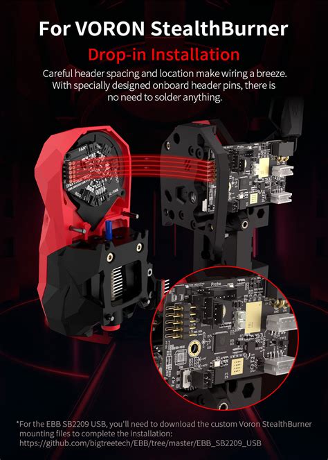 Btt Ebb Sb2209 Can Bus Pcb For Stealthburner W Harness And Connectors Complete