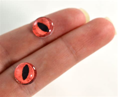 Red Cat Glass Eyes Handmade Glass Eyes