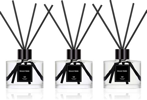 WEALD TRIBE Reed Diffuser Set Of For Bathroom Air Fresheners Oil Sticks Gardenia Lavender