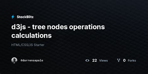 D3js Tree Nodes Operations Calculations Stackblitz