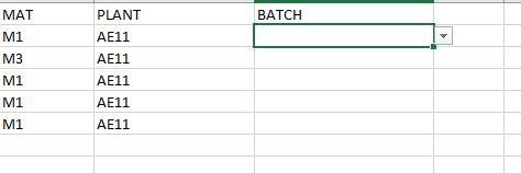 VBA Excel DropDown List With Key Fields Stack Overflow