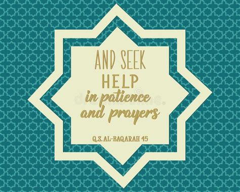 And Seek Help In Patience And Prayers Ramadan Lettering Greeting Card