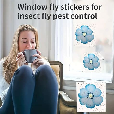 모양 창문용 파리 잡는 스티커 전원 필요 없는 실내외 사용 가능한 접착식 곤충 트랩 주방 식물 및 Temu