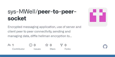 Github Sys Mwellpeer To Peer Socket Encrypted Messaging Application Use Of Server And