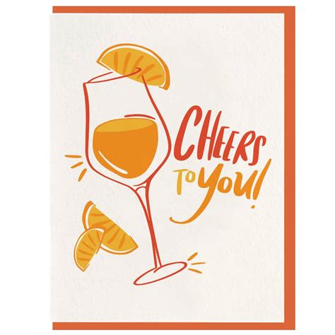 Cheers To You Letterpress Congratulations Card Sketch And Press