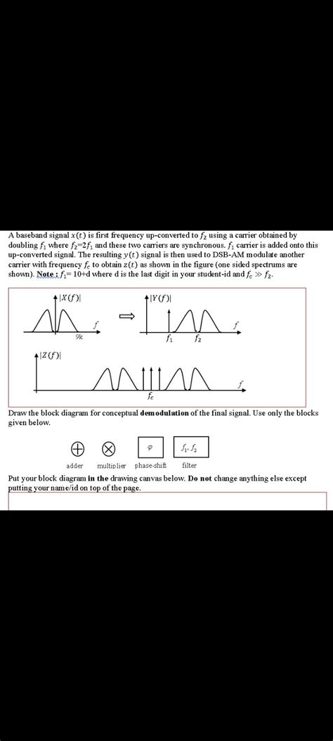 A Baseband Signal X T Is First Frequency