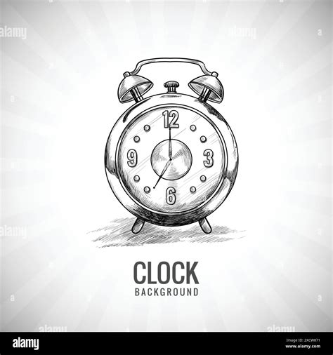 Hand Draw Alarm Clock Time Concept Sketch Design Stock Vector Image And Art Alamy