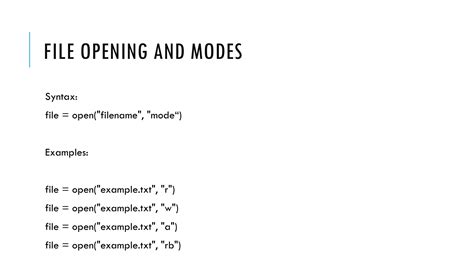 python filehandling basic for beginners pptx