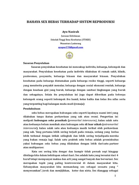 Tugas Final Ayu Nasirah Bahaya Sex Bebas Terjadap Sistem Reproduksi Pdf Tugas Final Ayu Nasirah Bahaya Sex Bebas Terjadap Sistem Reproduksi Pdf