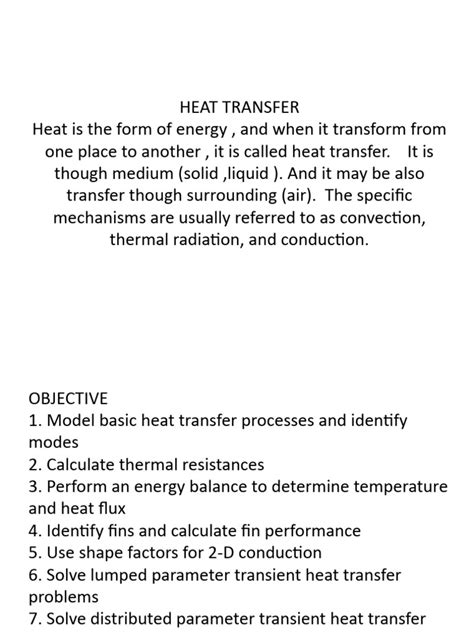 Heat Transfer Pdf Heat Transfer Thermal Conduction