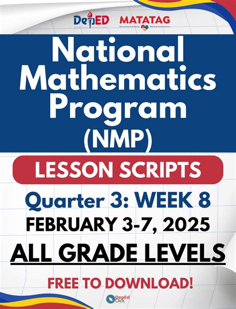 Deped Click 𝐍𝐌𝐏 𝐋𝐄𝐒𝐒𝐎𝐍 𝐒𝐂𝐑𝐈𝐏𝐓𝐒 Q3 Week 8 February 3 7 Facebook