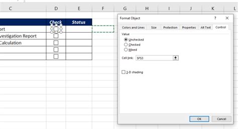 How To Add A Checkbox Tickbox Into Excel Sheet Xl N Cad