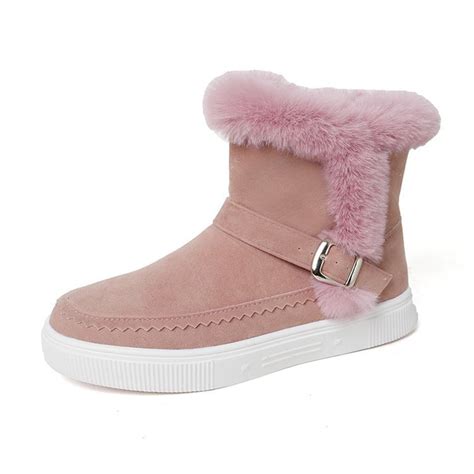 Elecsop Snow Boots For Women Comfortable Non Slip Pink Winter Boots