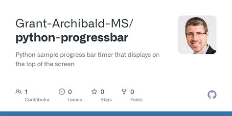 GitHub Grant Archibald MS Python Progressbar Python Sample Progress Bar Timer That Displays