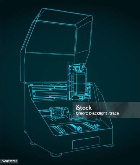 Cnc 밀링 Cnc 장치에 대한 스톡 벡터 아트 및 기타 이미지 Cnc 장치 청사진 0명 Istock