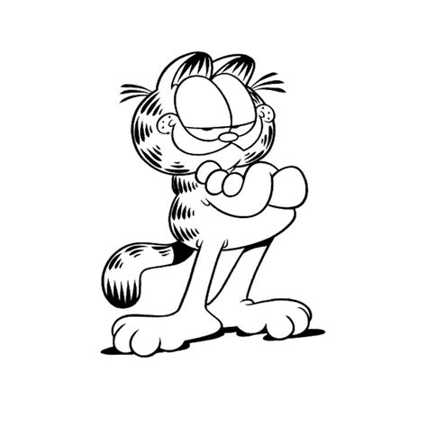 Image Of Garfield To Download And Color Garfield Coloring Pages
