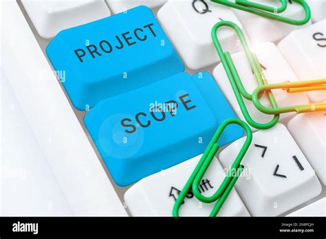 Conceptual Display Project Scope Word Written On Evaluation Of Work