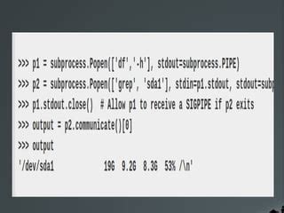 Python Session 4 Subprocess By Gopal A Python Developer PPT