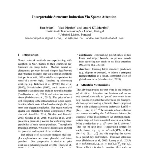 Interpretable Structure Induction Via Sparse Attention Acl Anthology