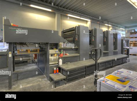 Heidelberg Speedmaster Printing Press With Feeder And Printing Units In