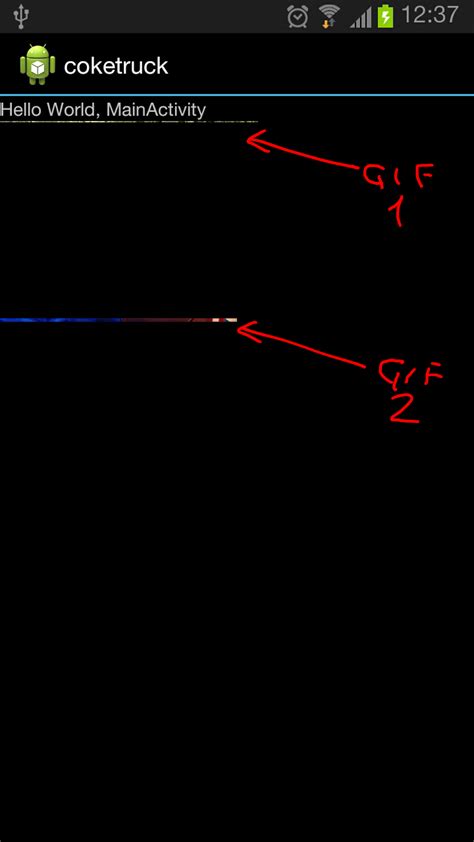 Java Android Animated  As Movie Freezes And Only Shows A Fraction Of The Image Stack