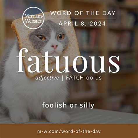 Word Of The Day Fatuous
