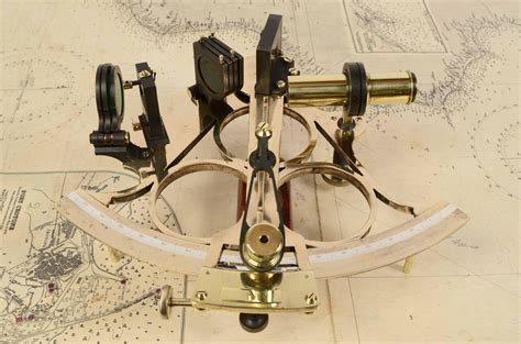 19th Century Brass Sextant Signe Marshall London Antique Marine
