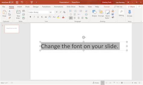 Change Default Font In PowerPoint Course Method