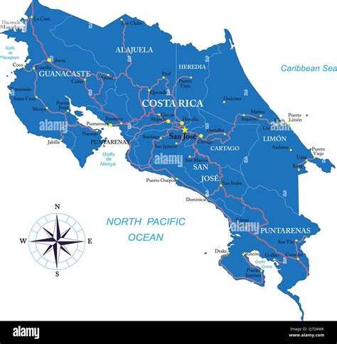 Detailed Maps Of Costa Rica The Detailed Map Of Costa Rica With